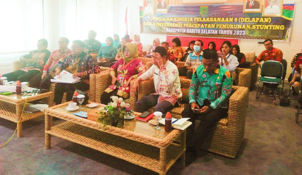 Rapat Virtual, Percepatan Penurunan Stunting Kab. Barsel Tahun 2023